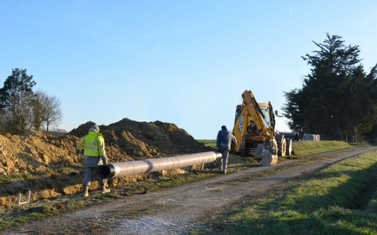 Drain routier enrobé TechniDrain, tuyau drainage routier - ATE Drainage
