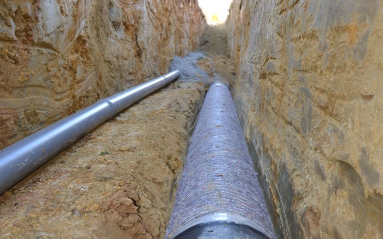 Drain routier enrobé TechniDrain, tuyau drainage routier - ATE Drainage