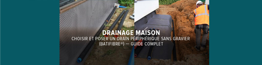 Drainage maison : choisir et poser un drain périphérique sans gravier ...